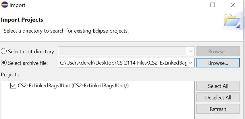 161 Importing And Using Downloaded Examples In Eclipse — Software Design And Data Structures